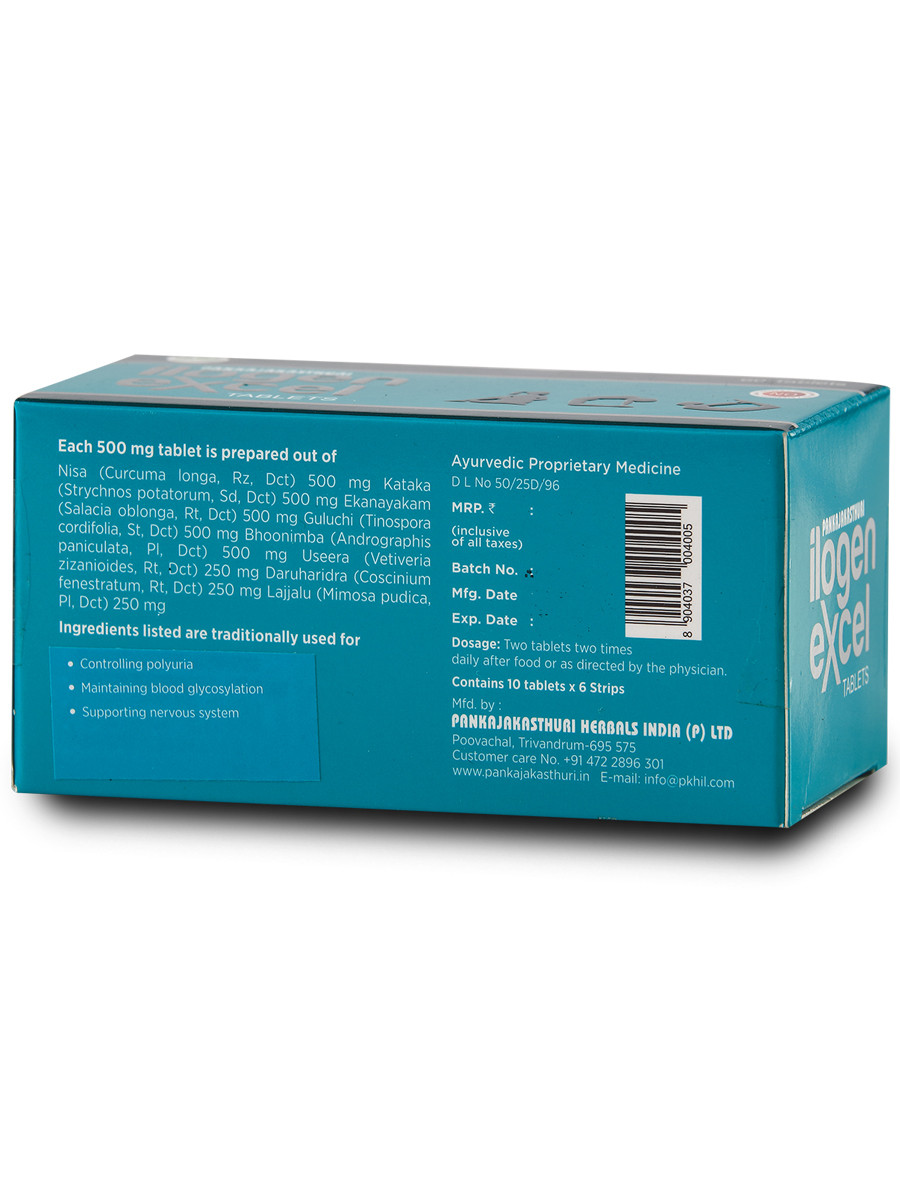 Buy Ilogen Excel Tablets Online Ayurvedic Medicine For Diabetes